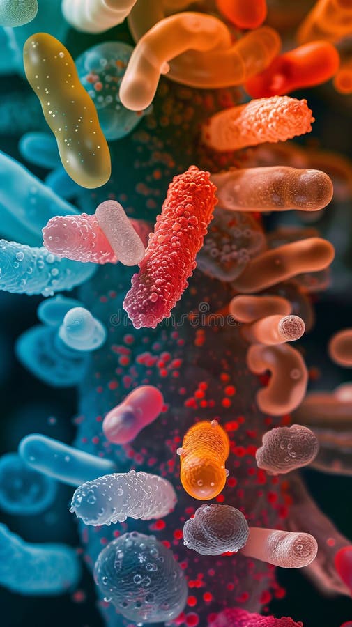 Colorful Bacteria Cultures in Petri Dish on Laboratory Desk with ...