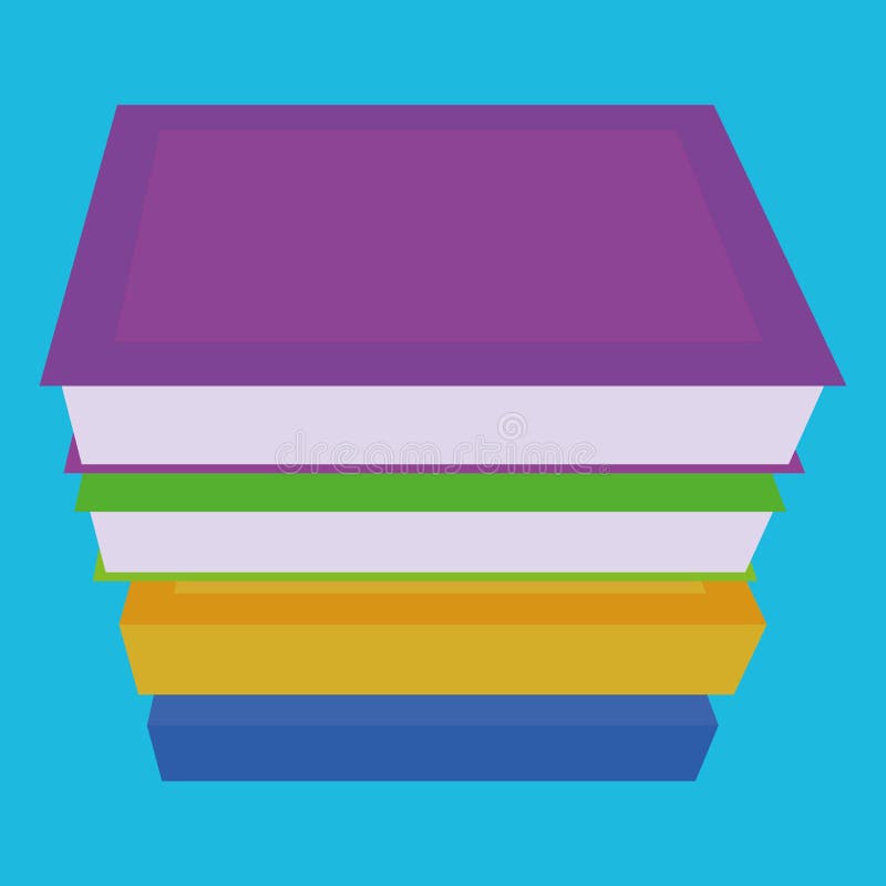 Group of Colorful Books Illustration Isolated Stock Illustration ...