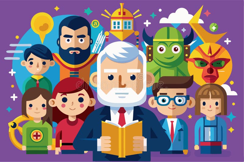 A Group of Colorful Characters Representing Different Ideologies Gather ...