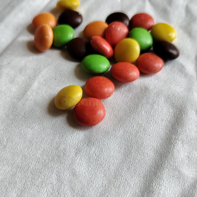 Group of Colorful Chocolate Candy Stock Image - Image of organ, fruit ...