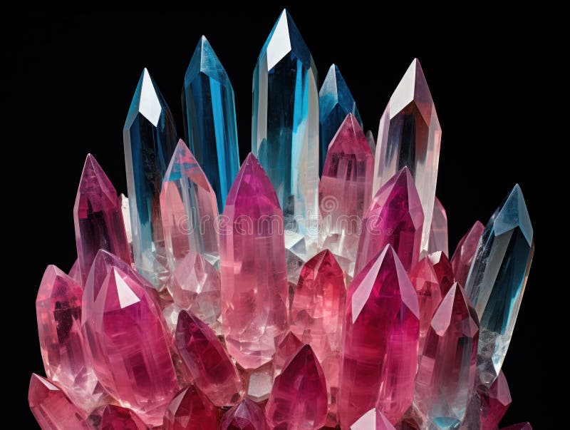 A Group of Colorful Crystals Stock Image - Image of crystals, shiny ...