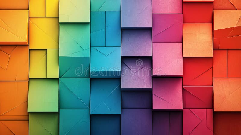 A Group of Colorful Envelopes Stacked on Top of Each Other Stock Image ...