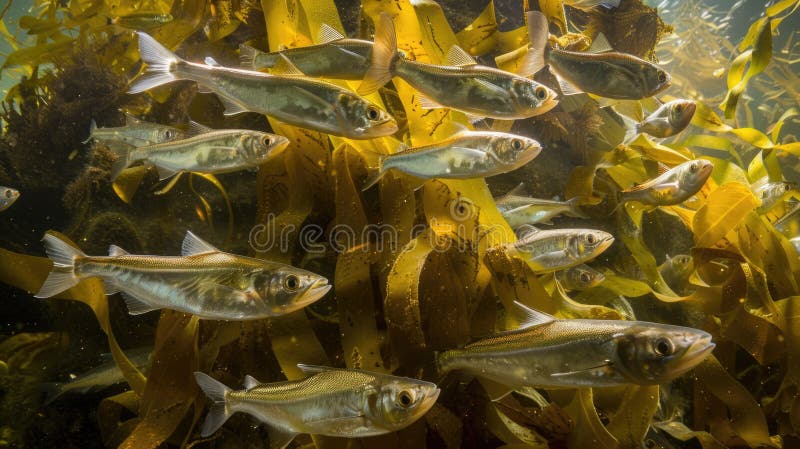Group of Colorful Fish Swim Together in a Clear Aquarium Stock Image ...