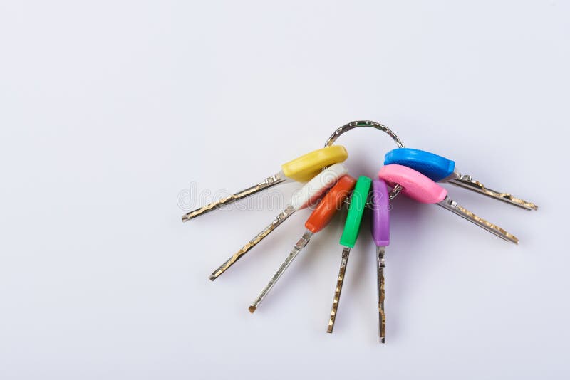 Set of colorful keys stock photo. Image of house, location - 511736