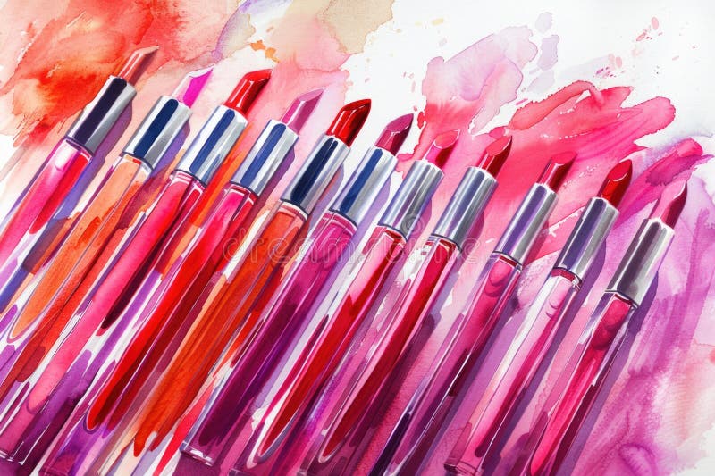 A Group of Colorful Lipsticks Perfect for Beauty and Makeup Concept ...