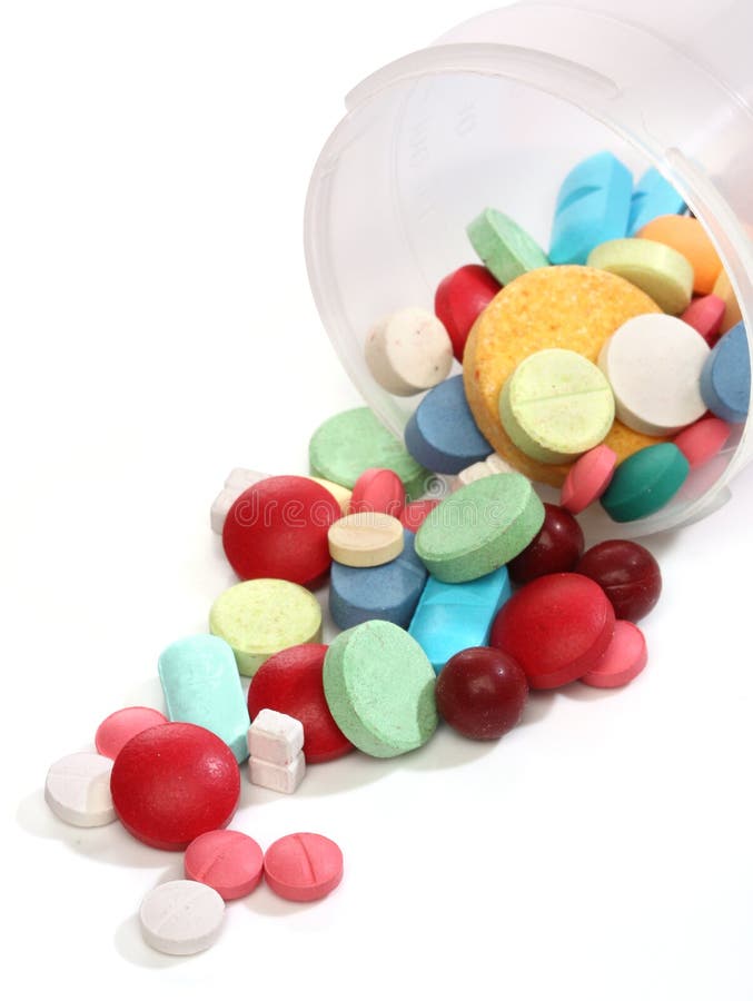 Group of Colorful Medicine Pills Stock Photo - Image of health ...
