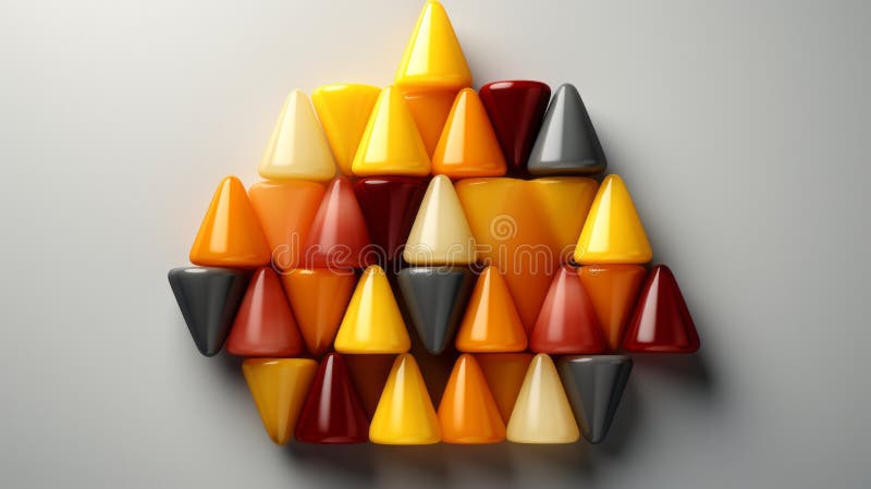 A Group of Colorful Objects Stock Illustration - Illustration of ...