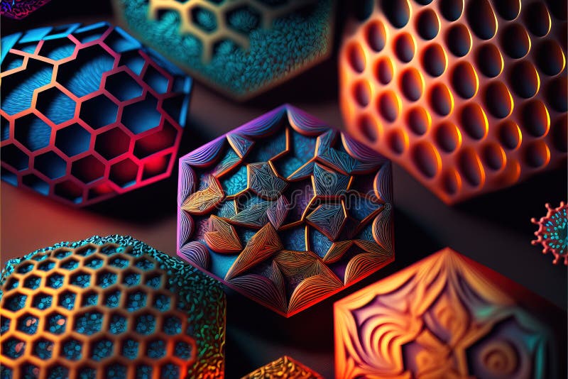 A Group of Colorful Objects that are on a Table Together Stock ...