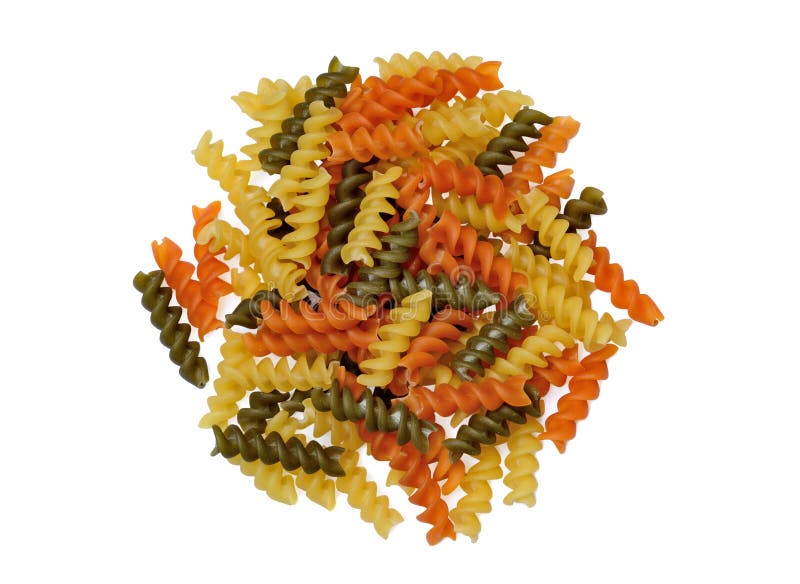 Group of Colorful Pasta on White Background Stock Photo - Image of ...