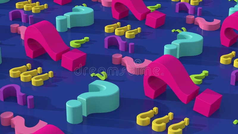 Group of Colorful Question Marks. Abstract Animation, 3d Render Stock ... Group of Colorful Question Marks. Abstract Animation, 3d Render Stock ...