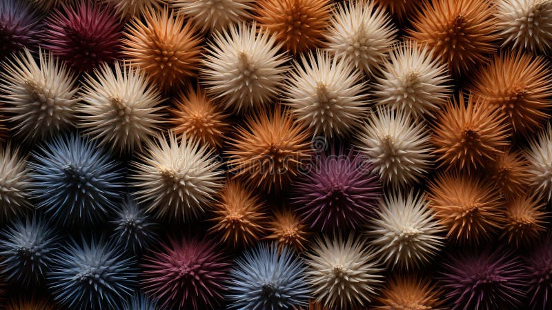 A Group of Colorful Spiky Objects Stock Illustration - Illustration of ...