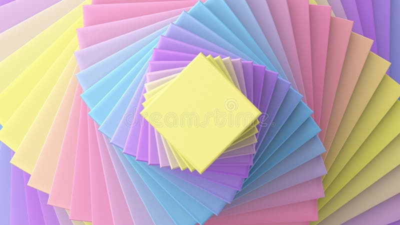 Group of Colorful Squares. Abstract Illustration, 3d Render Stock ...