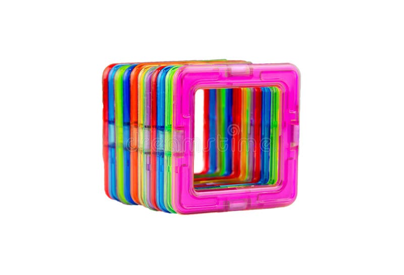 A Group of Colorful Magnet Squares (puzzle Game for Kids) Connected ...