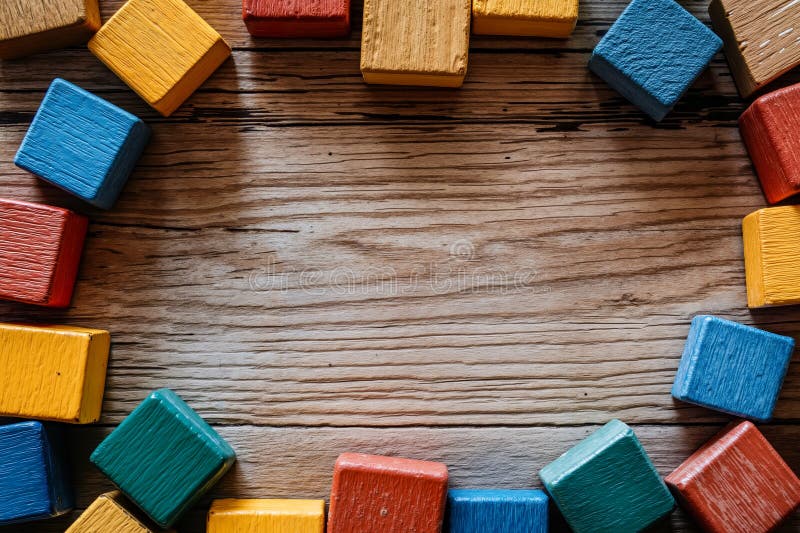 Colorful Building Blocks Arranged Circular Pattern Stock Photos - Free ...