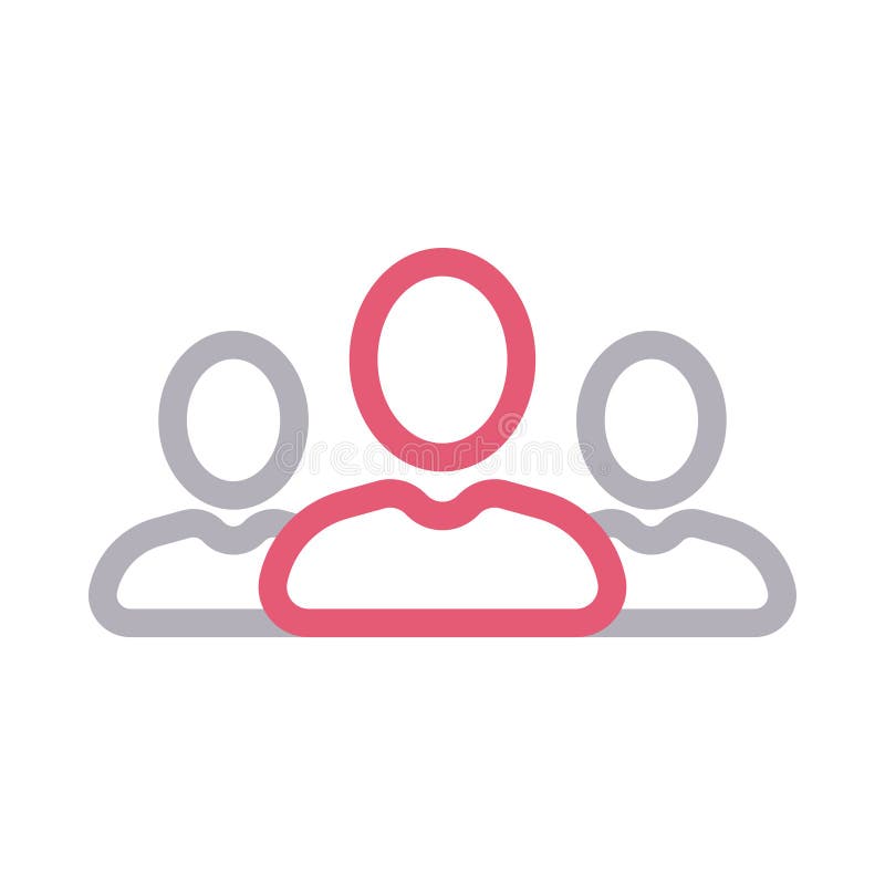 Group Colour Line Vector Icon Stock Vector - Illustration of manager ...