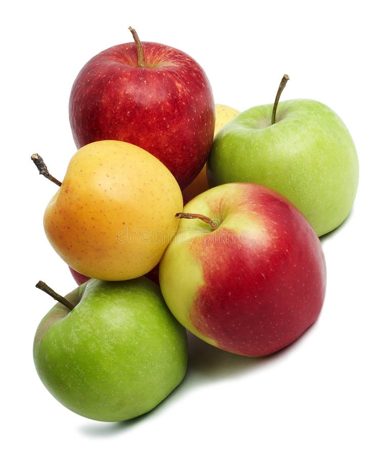 Group of Coloured Fresh Apples Stock Image - Image of apple, group ...