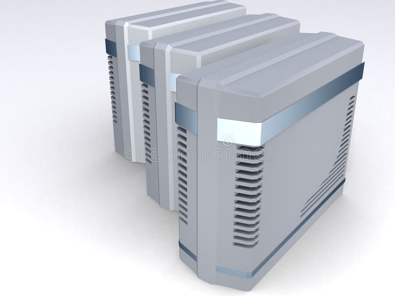 Group of Computer towers stock illustration. Illustration of webdesign ...