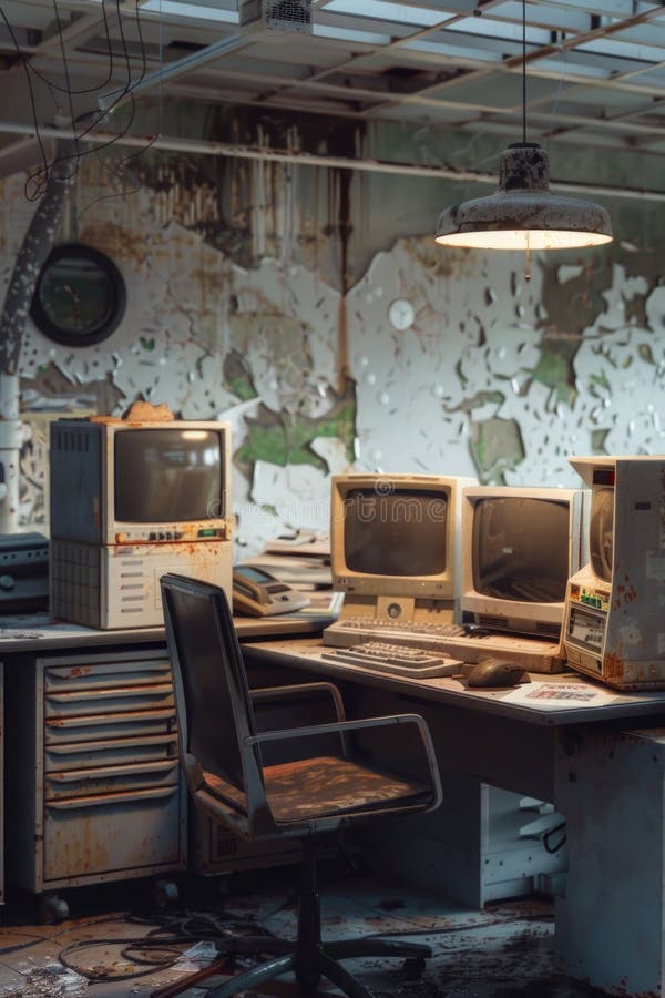 A Group of Computers Sitting on a Desk, Ideal for Office or Workspace ...