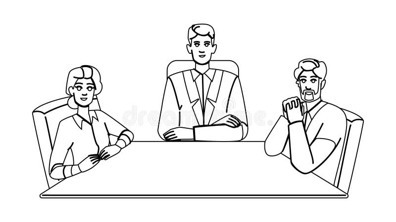 Group Conference Table Team Vector Stock Vector - Illustration of team ...