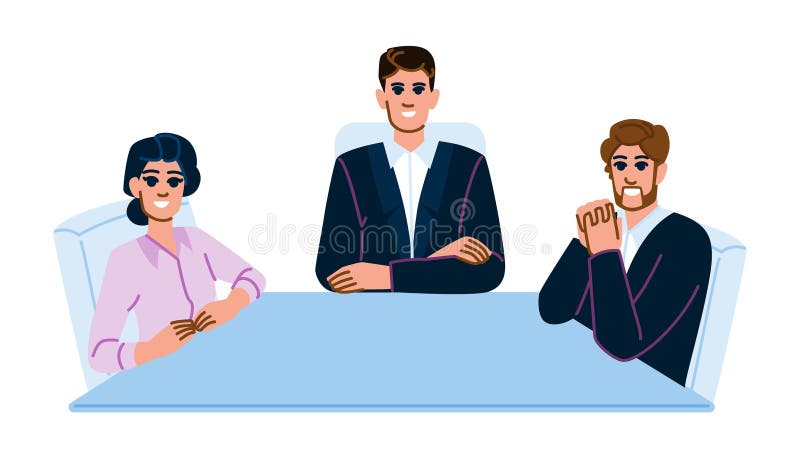 Group Conference Table Team Vector Stock Vector - Illustration of team ...