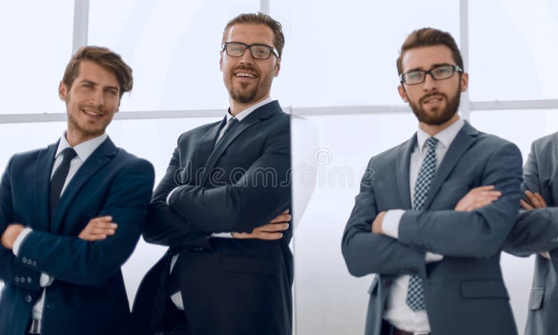 Group of Confident Business People Standing in the Office Stock Image ...