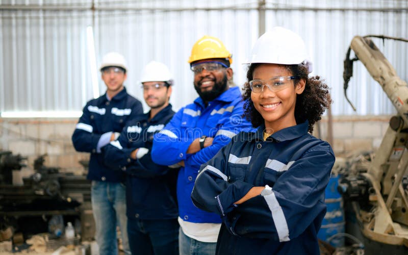Worker with Accident at Factory, People with Injury from Hard Work in ...
