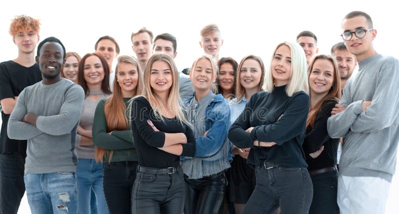Group of Confident Young People Standing Together. Stock Image - Image ...