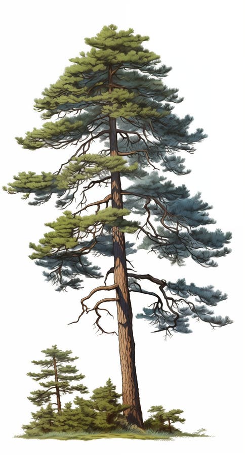 A Group of Conifer Trees Showcases Their Tall and Sturdy Trunks, with ... A Group of Conifer Trees Showcases Their Tall and Sturdy Trunks, with ...
