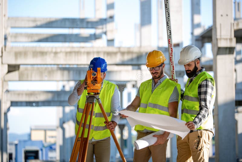 Picture of Construction Engineer Working on Building Site Stock Photo ...
