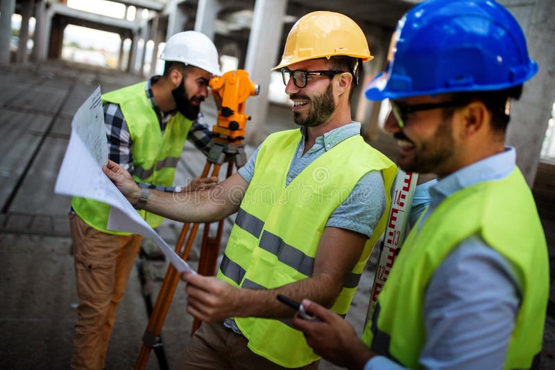 Picture of Construction Engineer Working on Building Site Stock Image ...