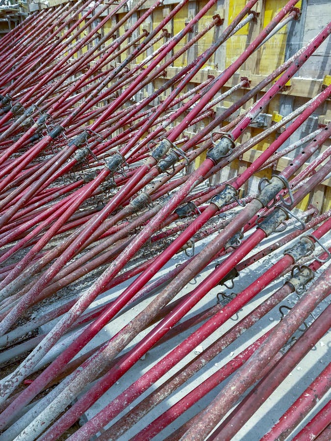 Group of Construction Struts Holding the Formwork Plates Stock Image ...