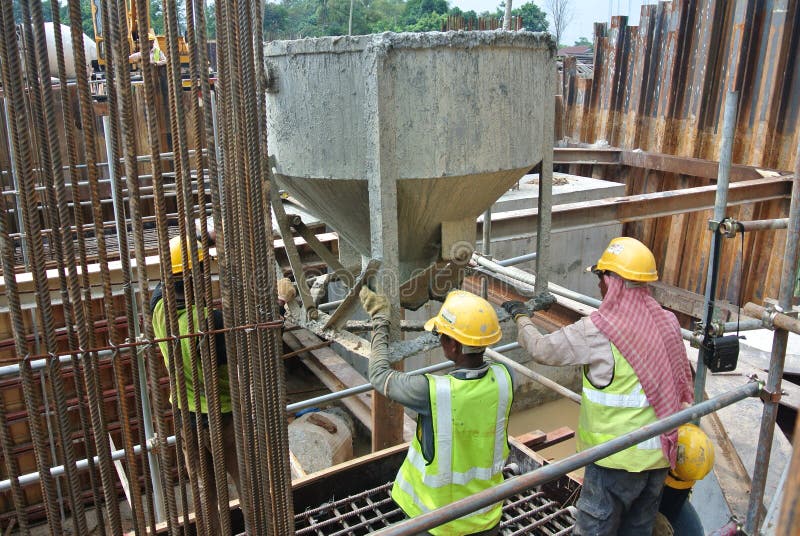 Pile Cap Formwork with Reinforcement Bar in it. Editorial Photography ...