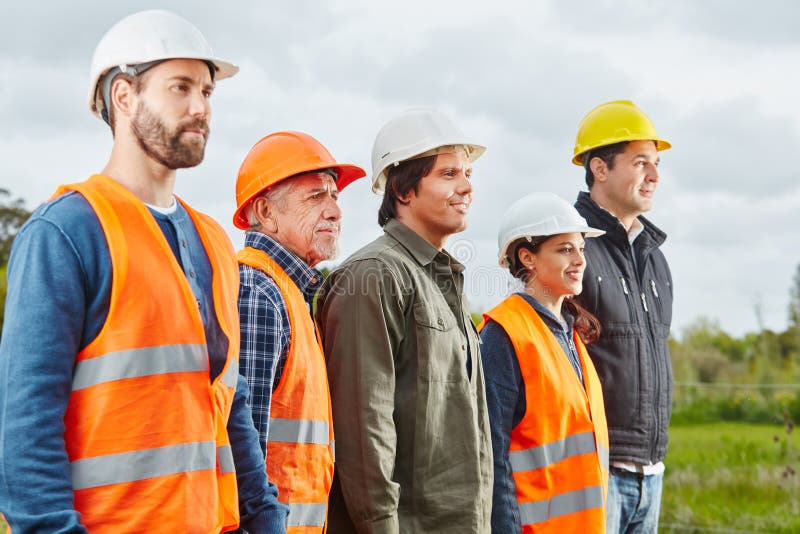 Group of Construction Workers Stock Photo - Image of chief, protective ...