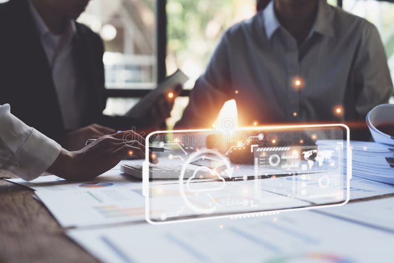 Group of it Consultant Working by Interface Ui and Management Big Data ...