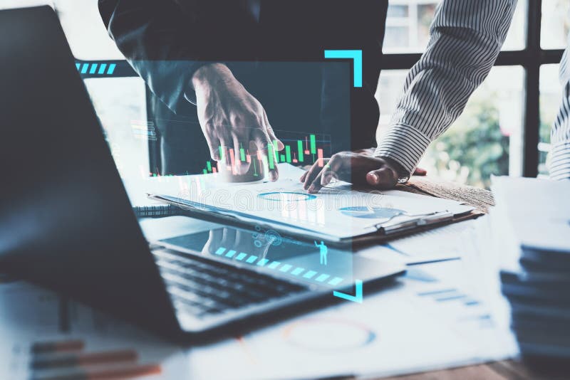 Group of it Consultant Working by Interface Ui and Management Big Data ...