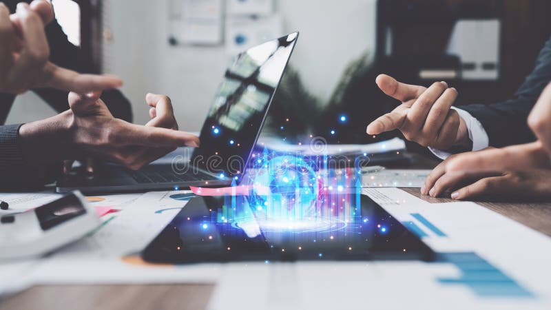 Group of it Consultant Working by Interface Ui and Management Big Data ...