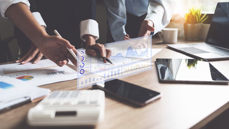 Group of it Consultant Working by Interface Ui and Management Big Data ...