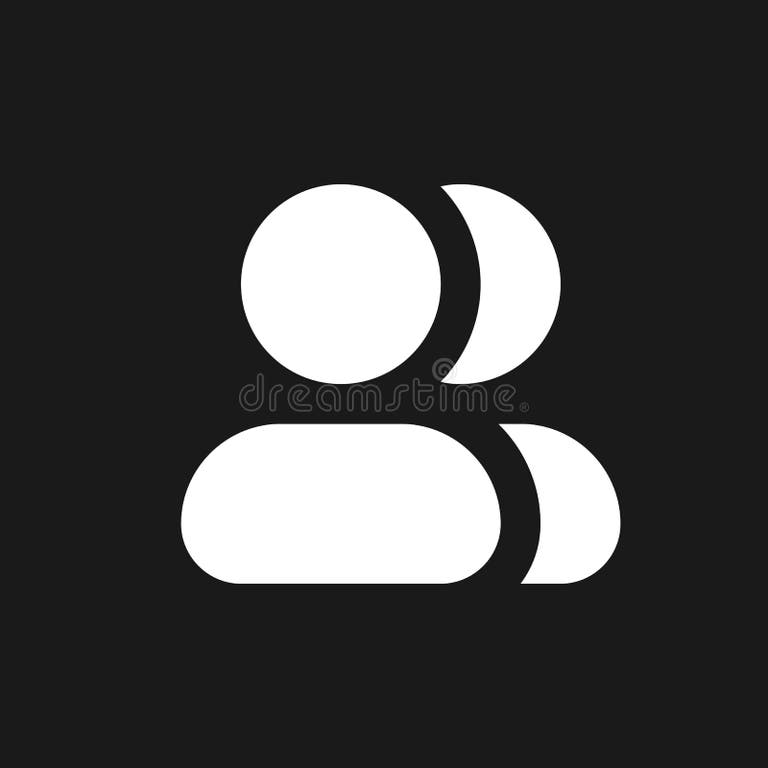 Group of Contacts Dark Mode Glyph Ui Icon Stock Vector - Illustration ...