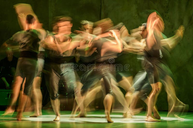 Group of Contemporary Dancers Performing on Stage Editorial Image ...
