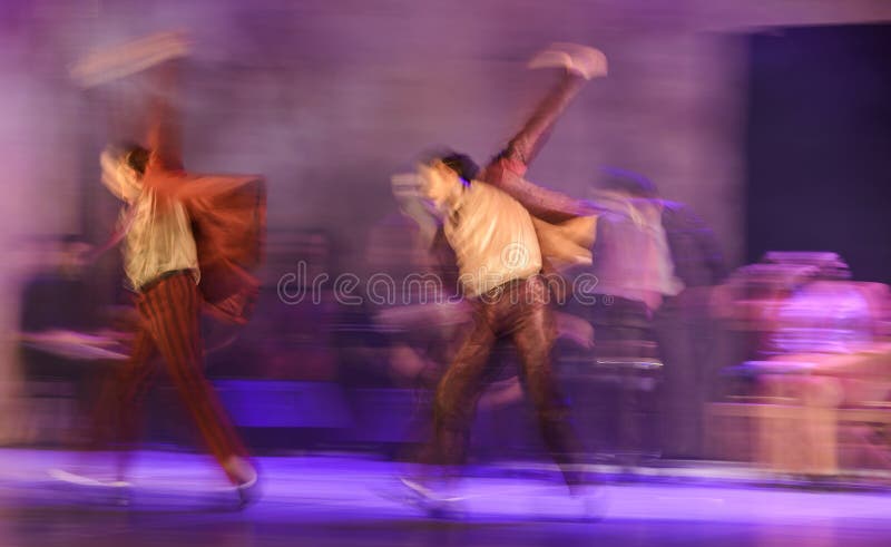 Group of Contemporary Dancers Performing on Stage Editorial Stock Image ...