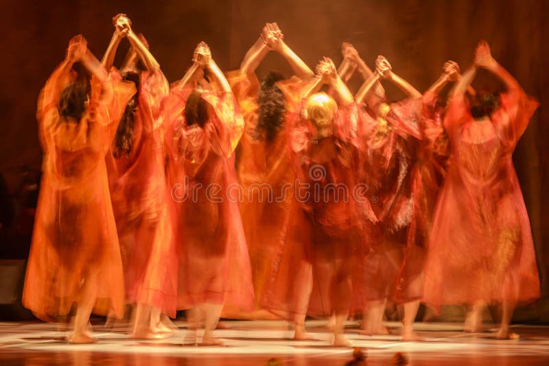Group of Contemporary Dancers Performing on Stage Editorial Photo ...