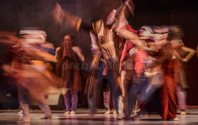 Group of Contemporary Dancers Performing on Stage Editorial Stock Image ...