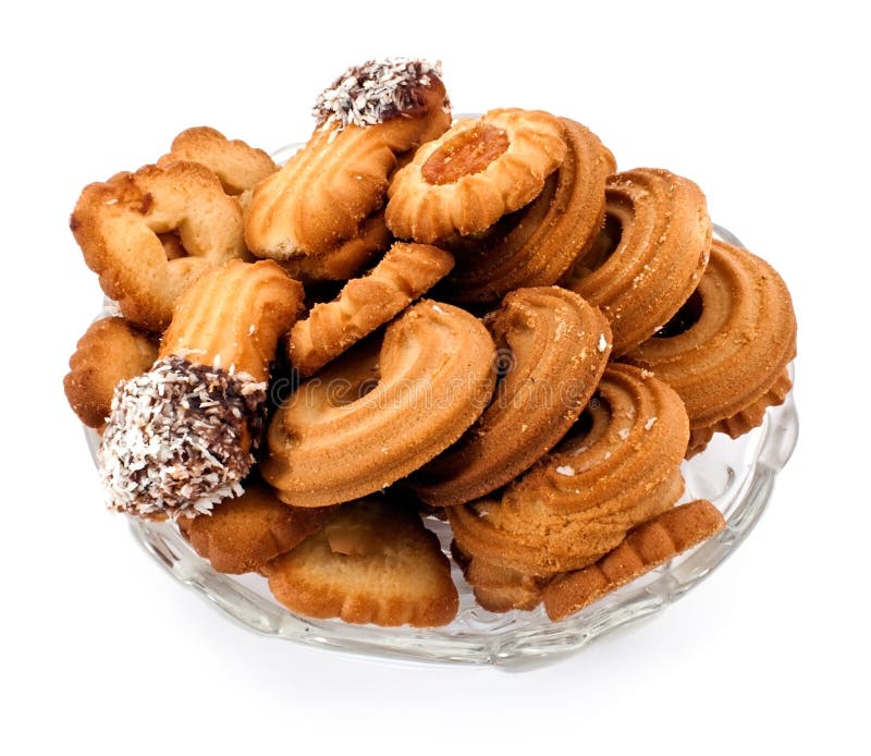 Group of Cookies with Coconut Flakes and Almond Nut Stock Photo - Image ...