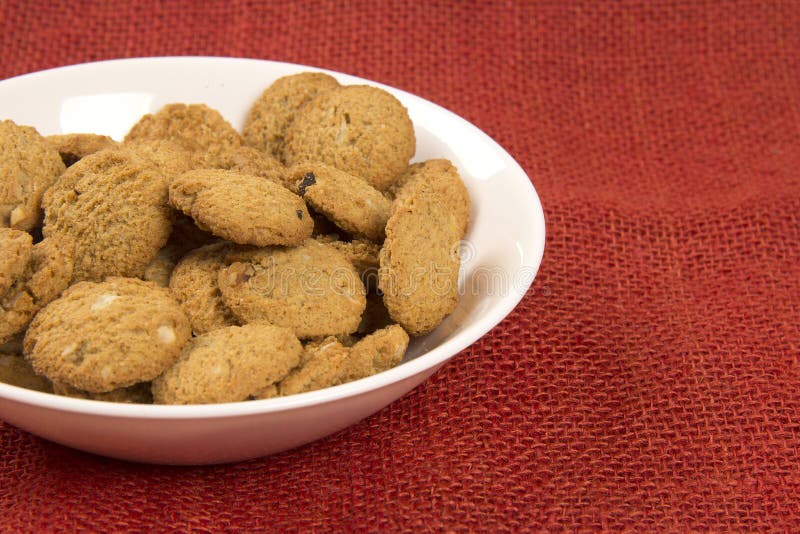 Group of Cookies on the Plate. Integral Cookies. Stock Image - Image of ...