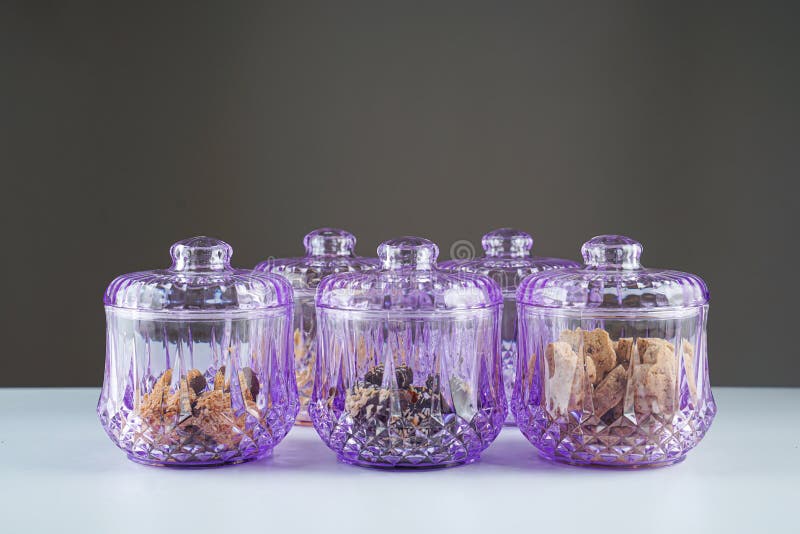 The Group Cookies in a Purple Plastic Jar Stock Image - Image of pouch ...