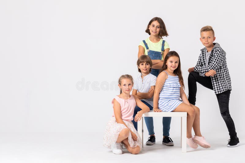 Cool Children Fooling Around and Making Funny Poses Stock Photo - Image ...