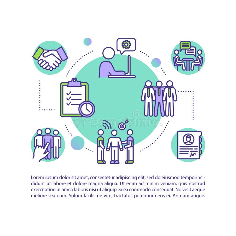 Group Cooperation Concept Icon with Text Stock Vector - Illustration of ...