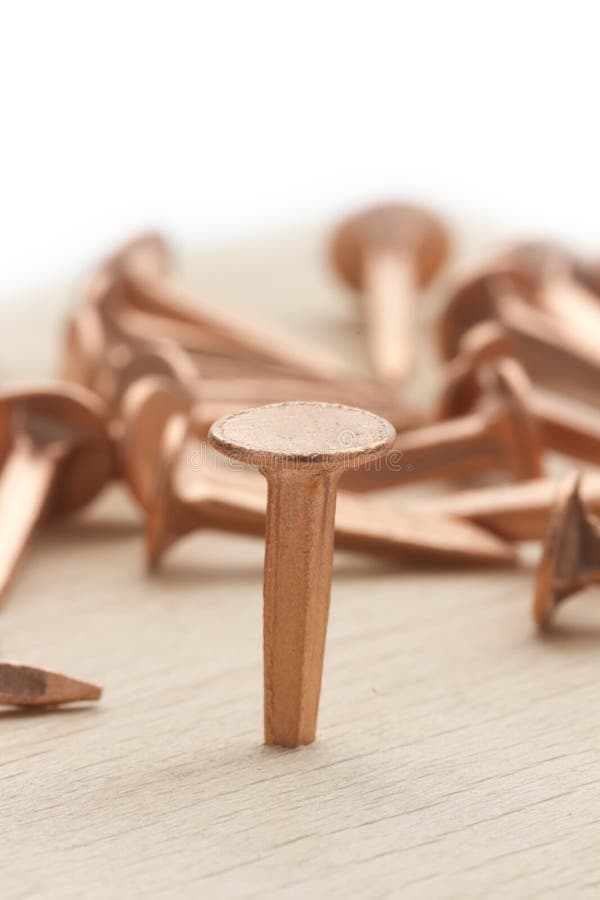 Copper nails stock photo. Image of ancient, mess, shallow - 29808348