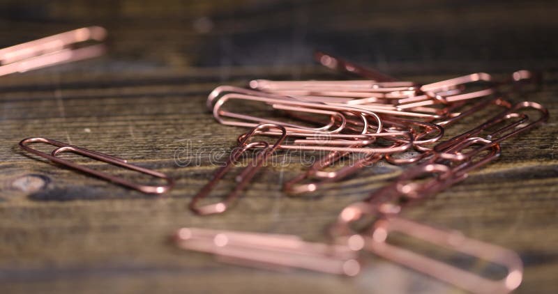 Group of Copper Paper Clips for the Systematization of Documents and ...
