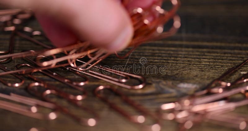 Group of Copper Paper Clips for the Systematization of Documents and ...
